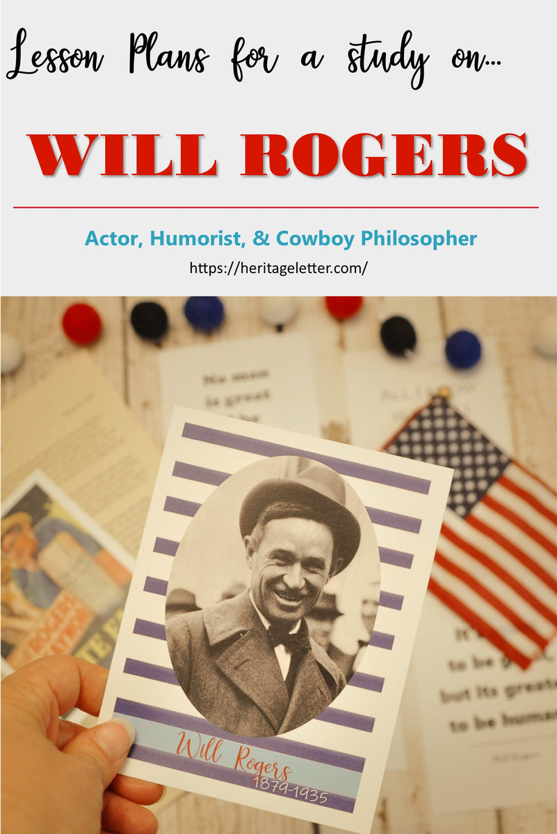 Will Rogers Lesson Plans – Heritage Letter