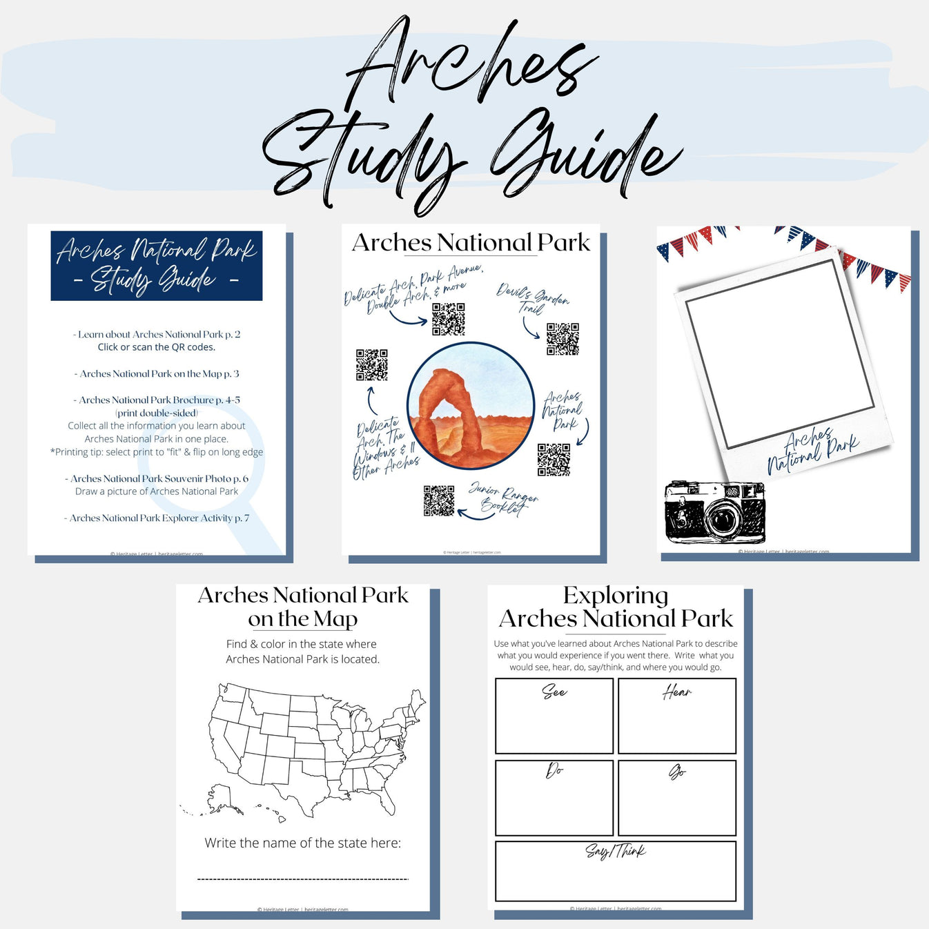 Arches Unit Study – Heritage Letter