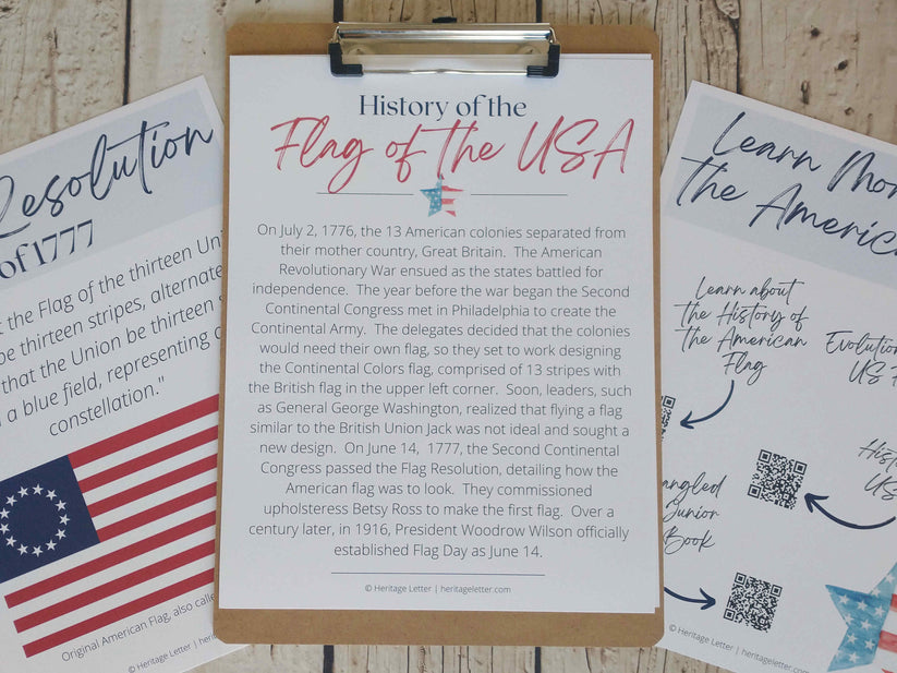 American Flag Unit Study – Heritage Letter