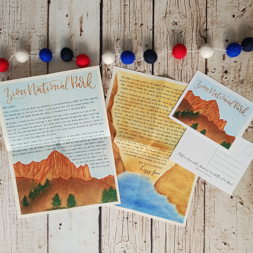Zion National Park Letter – Heritage Letter
