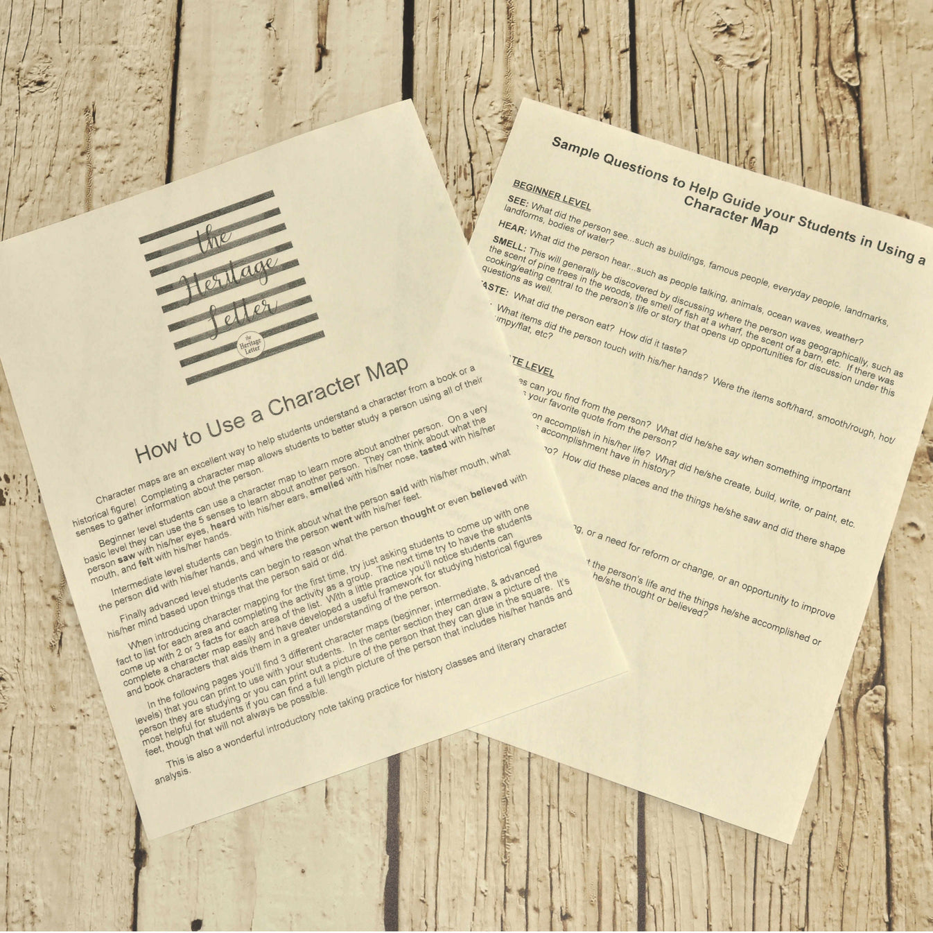 Character Mapping Guide & Printables – Heritage Letter